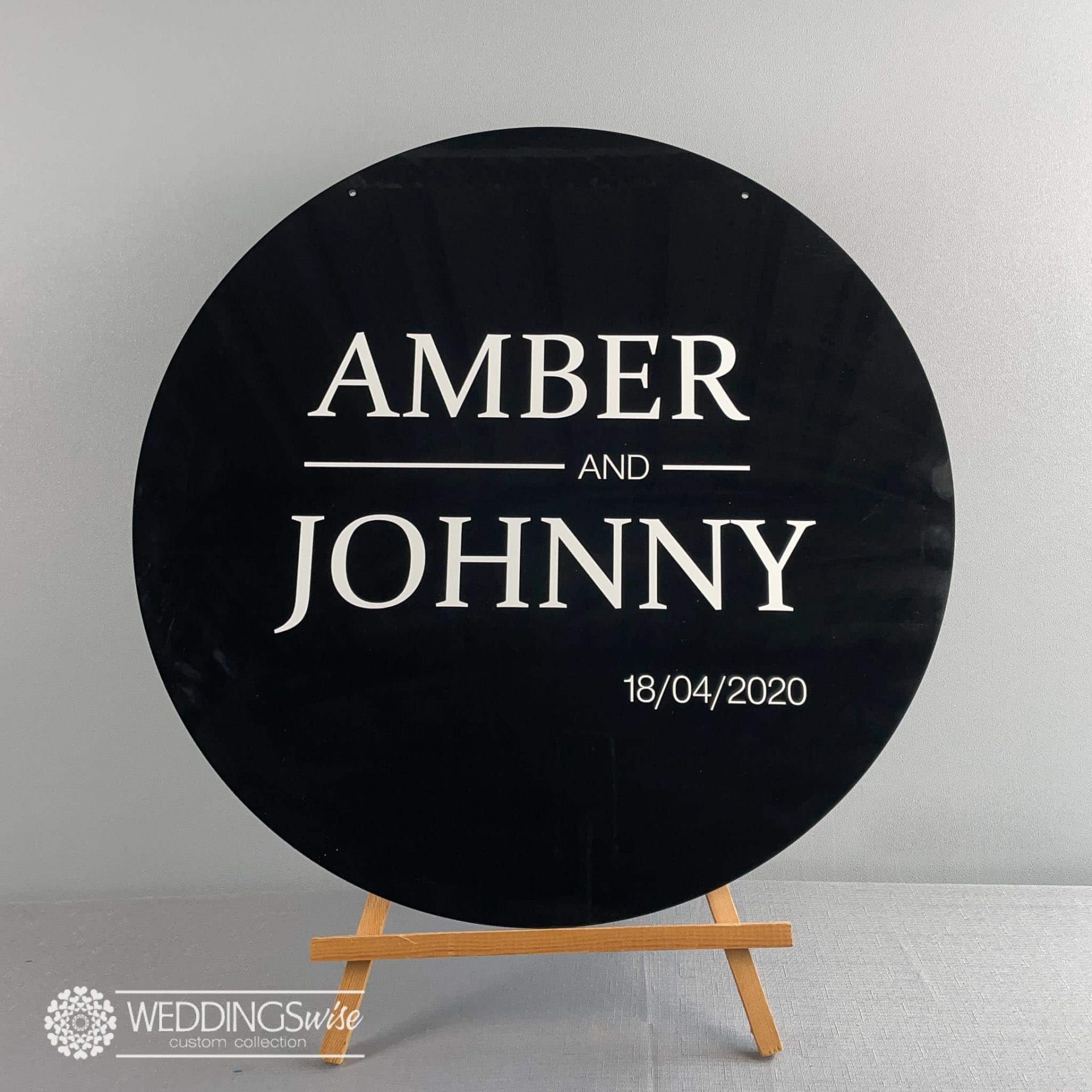 Modern Acrylic Welcome Sign with Vinyl Lettering - Weddings Wise